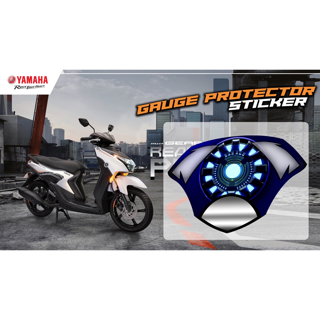 Yamaha Mio Gear 125 Gauge Protector Sticker Blue IronMan Reactor ...