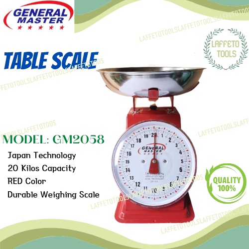 GENERAL MASTER WEIGHING SCALE 20 KG BOWL | Shopee Philippines