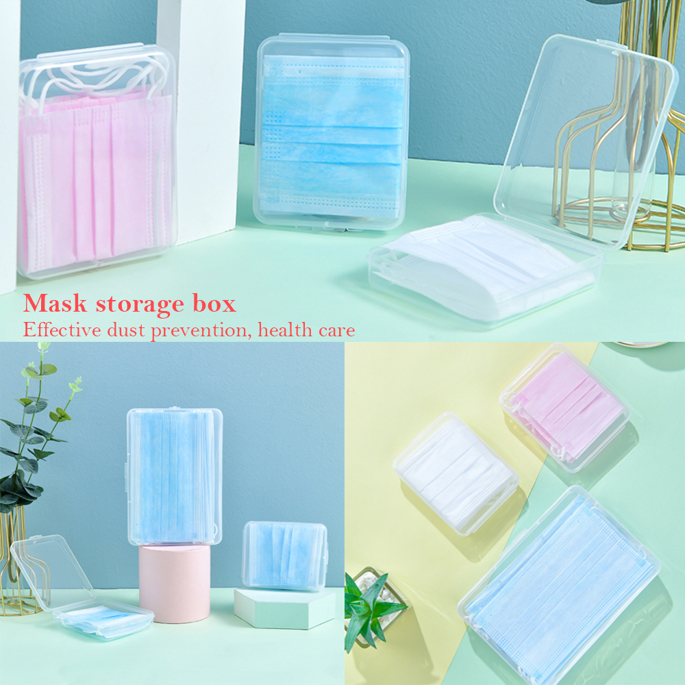 Portable Transparent Safe Dustproof Pollution-Free Face Masks Container ...