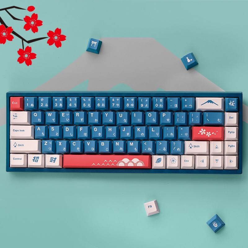 129 Keys GMK Fuji Mountain Keycaps Cherry Profile PBT 5-sided Dye ...