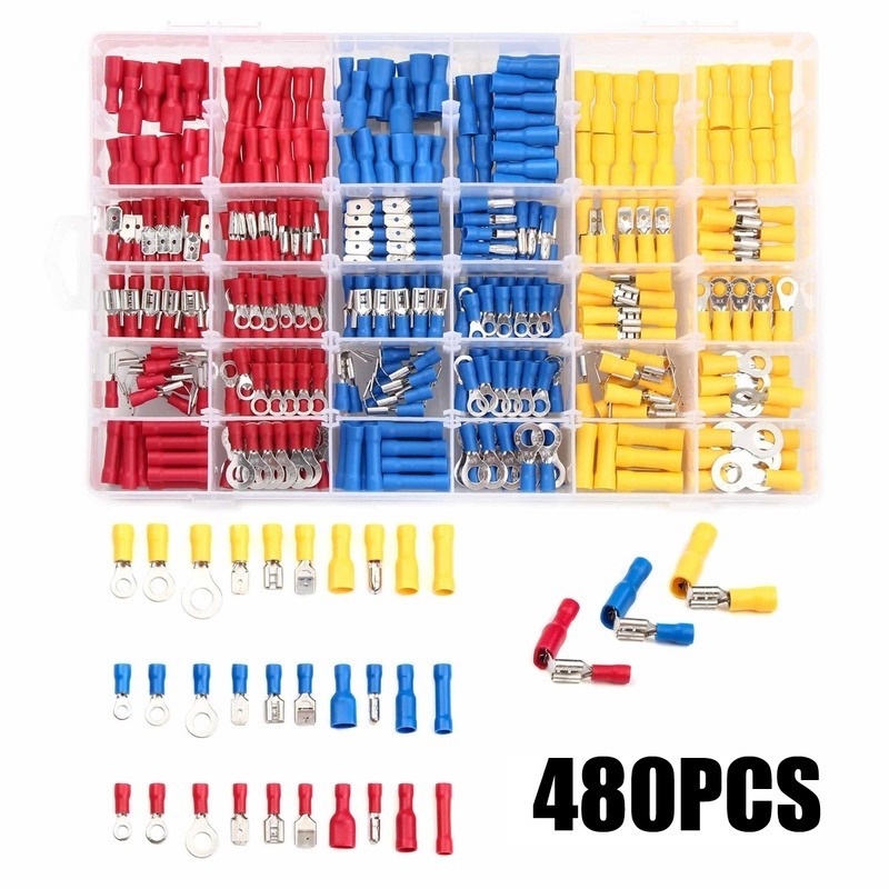 280/480Pcs/Boxed Insulation Terminal Wire Connector Whit Wire Cable ...