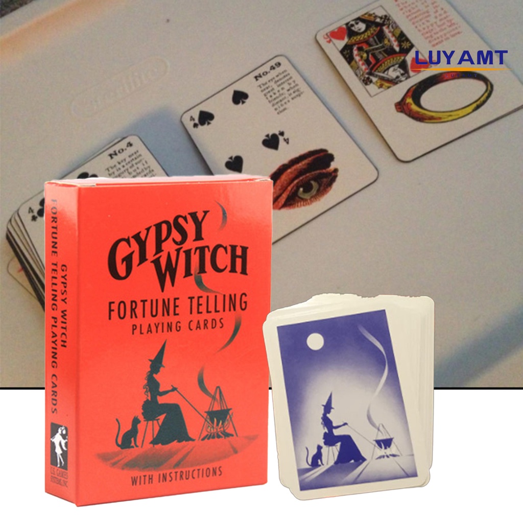 LUYA 1Set Tarot Decks Leisure Fine Printed Art Paper Gypsy Witch Lenormand Fortune Cards for ...