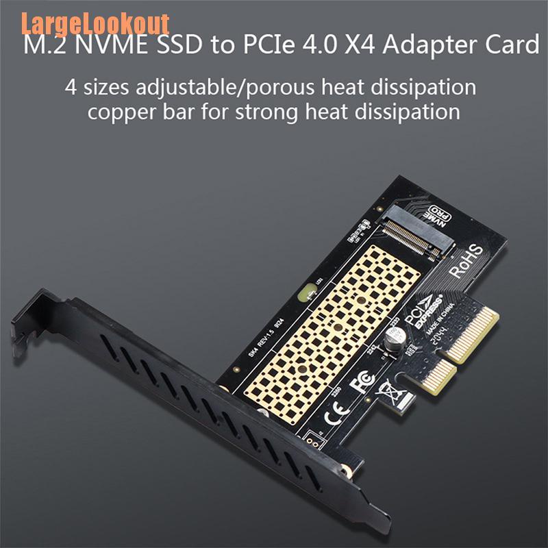 LargeLookout~@ M.2 NVME SSD to PCIe 4.0 X4 Adapter Card with Copper ...