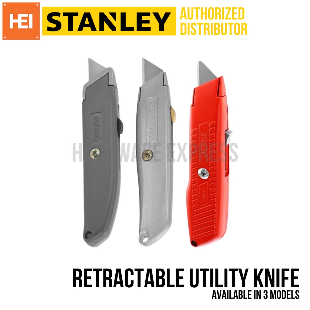 STANLEY Retractable Utility Knife Heavy Duty Cutter (10-175 / 10-099 / ...