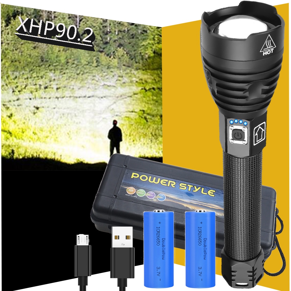 xhp90.2 most powerful led flashlight xhp50 rechargeable flashlights ...