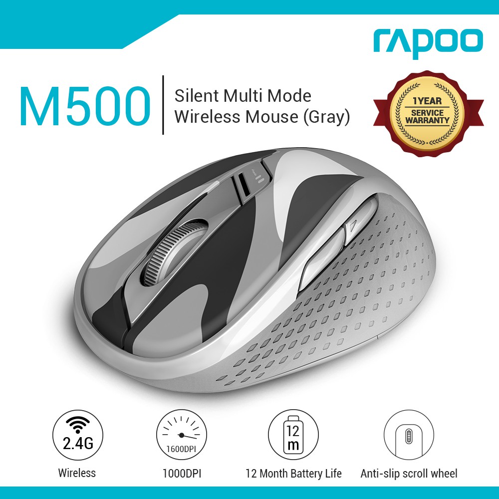 Rapoo M500 10m Working Range Bluetooth Mouse 2.4G Wireless mouse for ...
