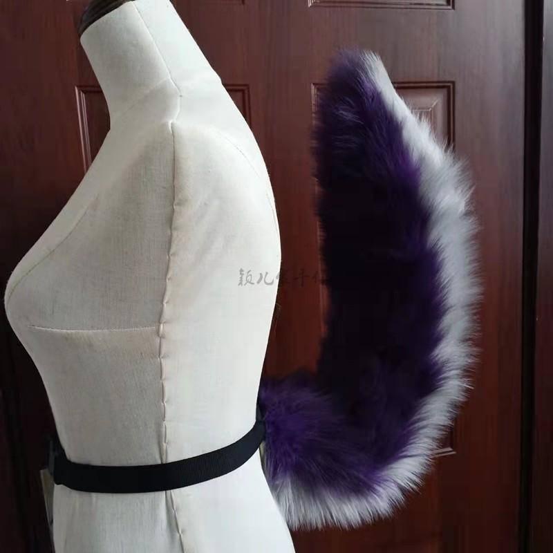 Animal ear hand-made shoto cos ear tail dog ear wolf ear dark purple ...
