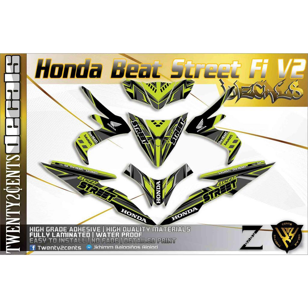 Honda Beat FI V2 High-Quality Decals and Stickers (racing graphics ...