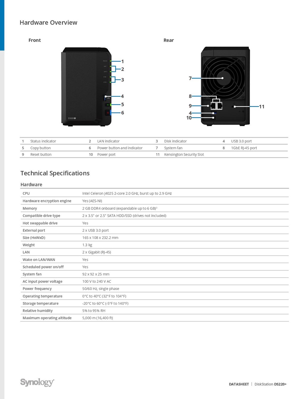 Synology DS220+ 2 Bay Diskstation NAS (Diskless) | Shopee Philippines