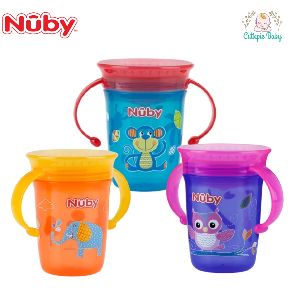 Nuby Twin Handle 360 Wonder Cup 240ml | Shopee Philippines