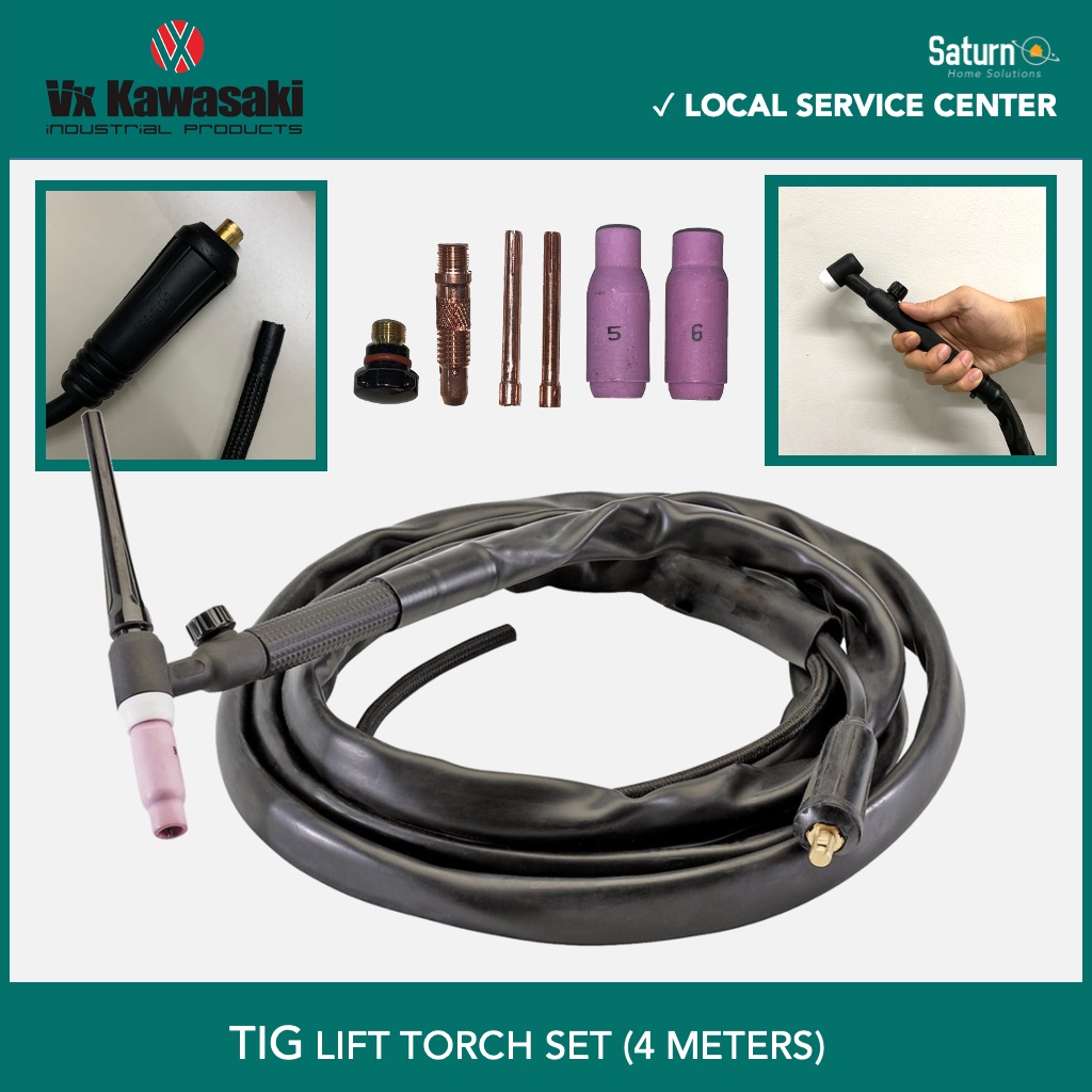 VX KAWASAKI Lift TIG Torch 4 Meters for TIG Welding with Complete ...