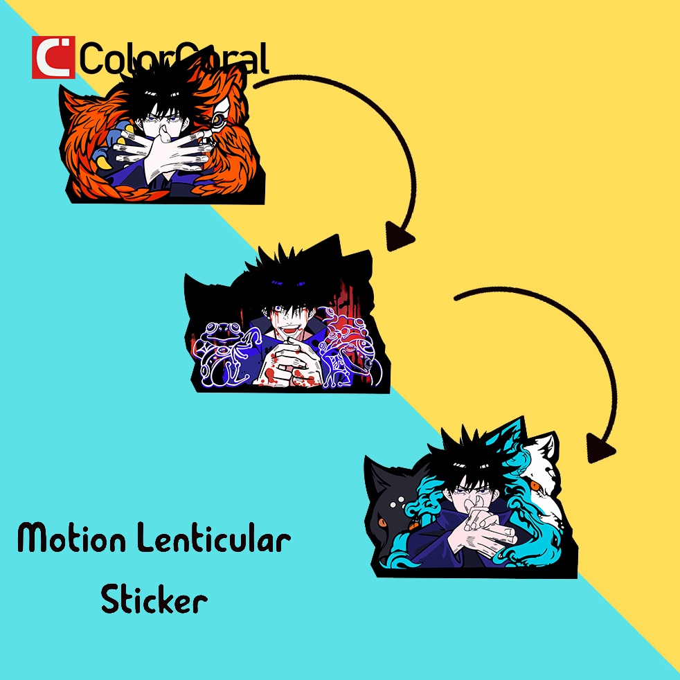 ColorCoral Anime 3D Motion Stickers Megumi Fushiguro Adhesive Stickers ...