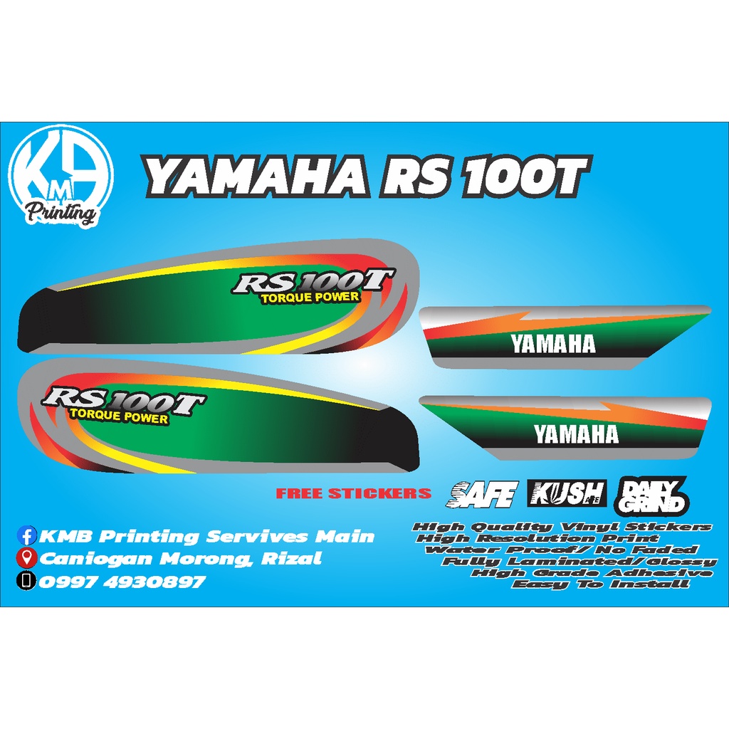 Yamaha RS100T Sticker Decals | Shopee Philippines