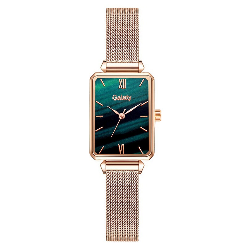 WNQNW Fashion New Ladies Watch Alloy Mesh Belt Small Green Watch Korean ...