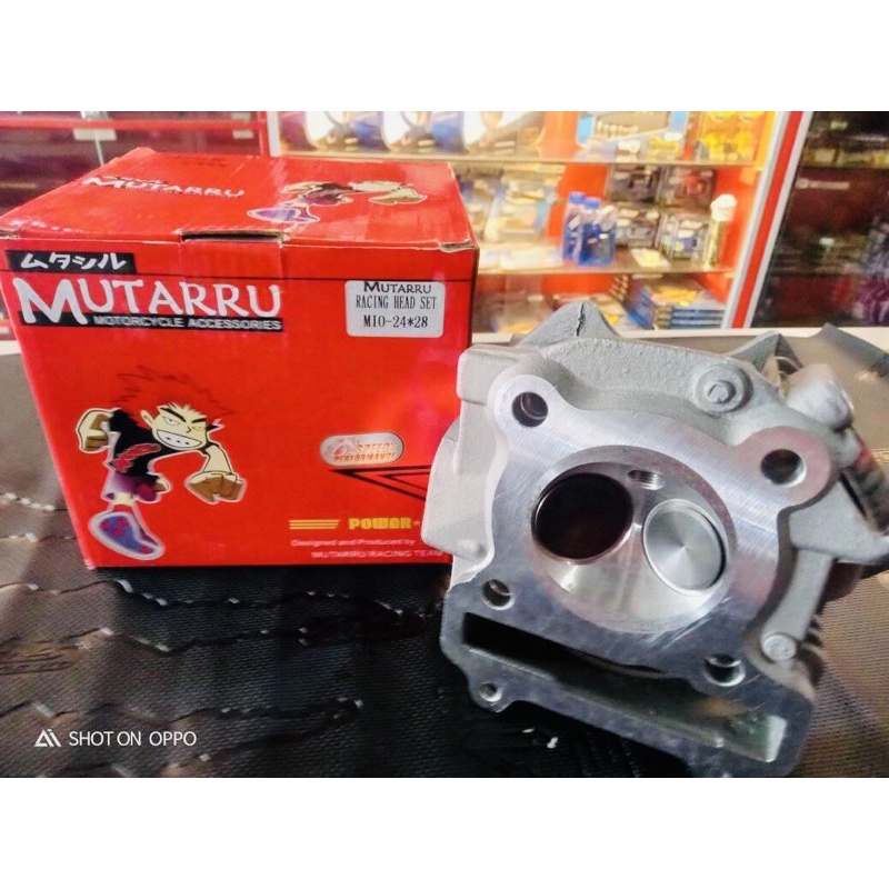 MUTARRU CYLINDER HEAD BIG VALVE MIO SPORTY 24/28 24/28mm | Shopee ...