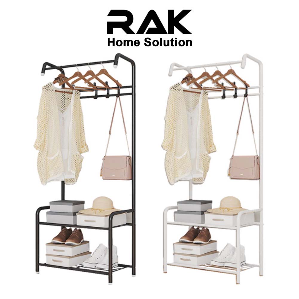 RAK Rak Penyangkut Pakaian Bentuk L Lipat Besi L Shape Rack Clothes ...