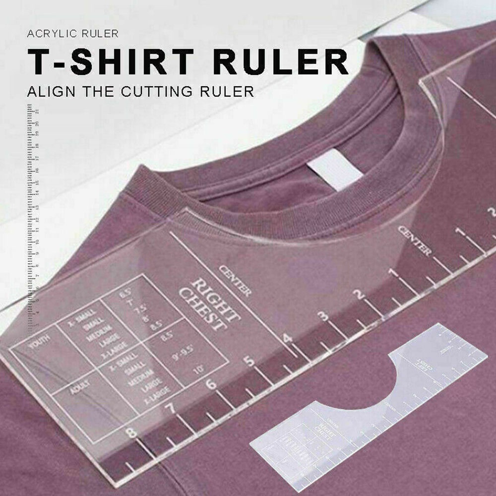 Acrylic T-shirt Alignment Ruler Guide Tool,4-Piece T-Shirt Ruler to ...