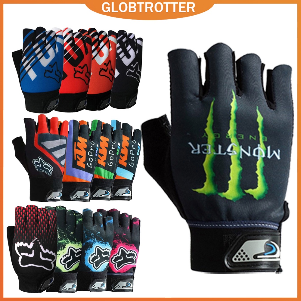 Globetrotter Half-Finger Biking Gloves anti-skid Fox Gloves half finger ...