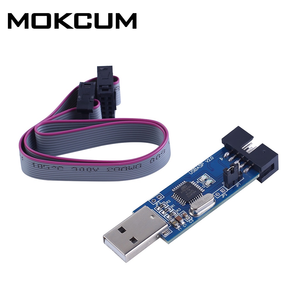 USBASP Downloader Power Supply AVR Programmer LC-01 51 ISP 3.3V/5V Onboard ATMega8 (L) Chip ...
