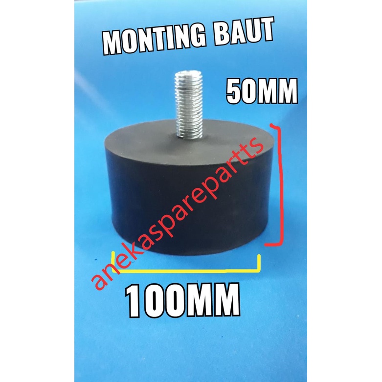 MESIN Rubber mounting bolts 10cm x 5cm rubber mounting 100mmx50mm engine mount | Shopee Philippines