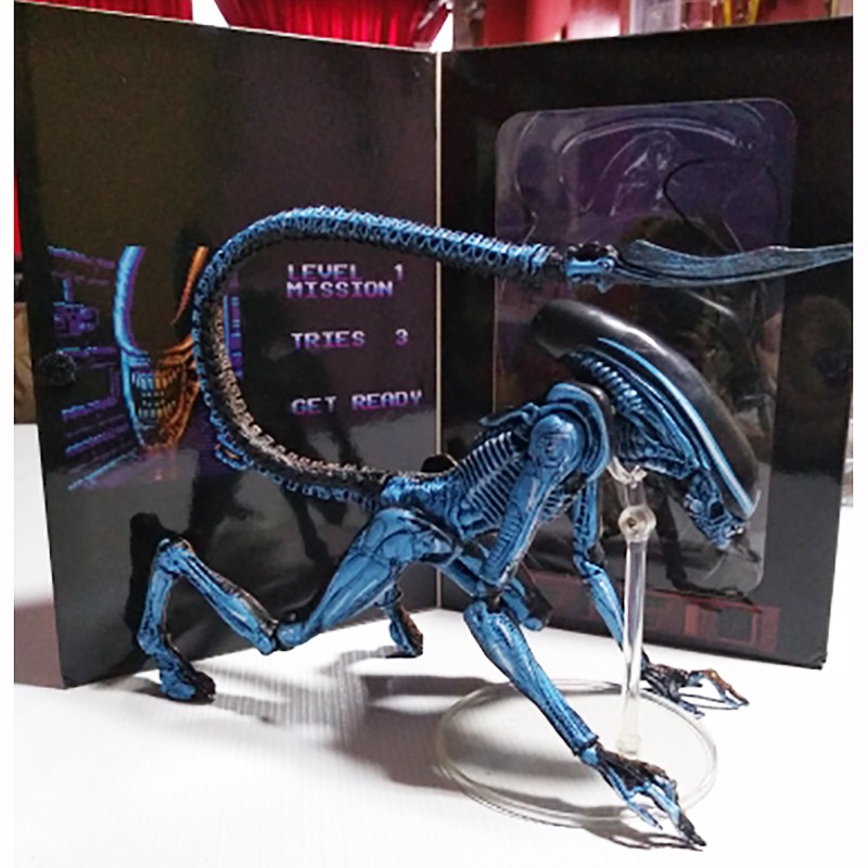 Shopee TOP10 ♘Xenomorph Figure NECA Toy Aliens Blue Alien Xenomorph ...