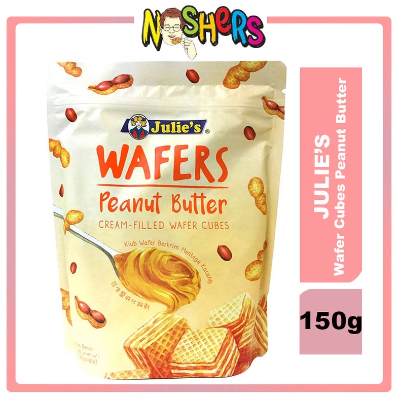 Noshers Julie's Wafers Peanut Butter Cream-Filled Wafer Cubes Wafer ...