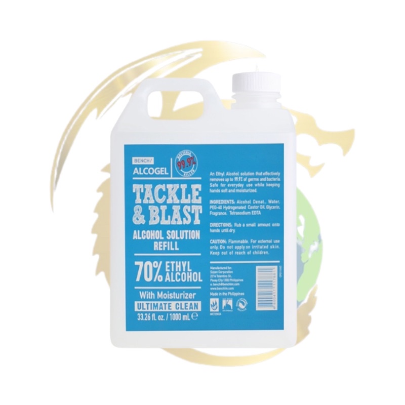 BENCH Alcogel Ultimate Clean Tackle & Blast Alcohol Solution 1L ...