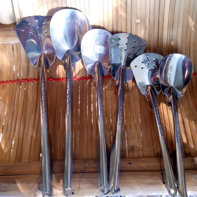 Stainless steel sandok and sianse (1 set includes 1 pc of sandok and 1 ...