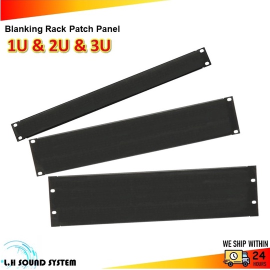 19" 1U / 2U / 3U Blanking Rack Patch Panel–Module Cover Plate Mount ...