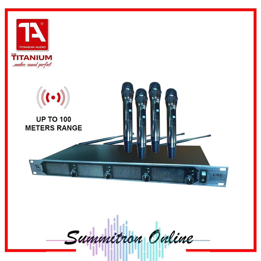Titanium Audio TA-90U 4 mic Professional Wireless Microphone | Shopee ...