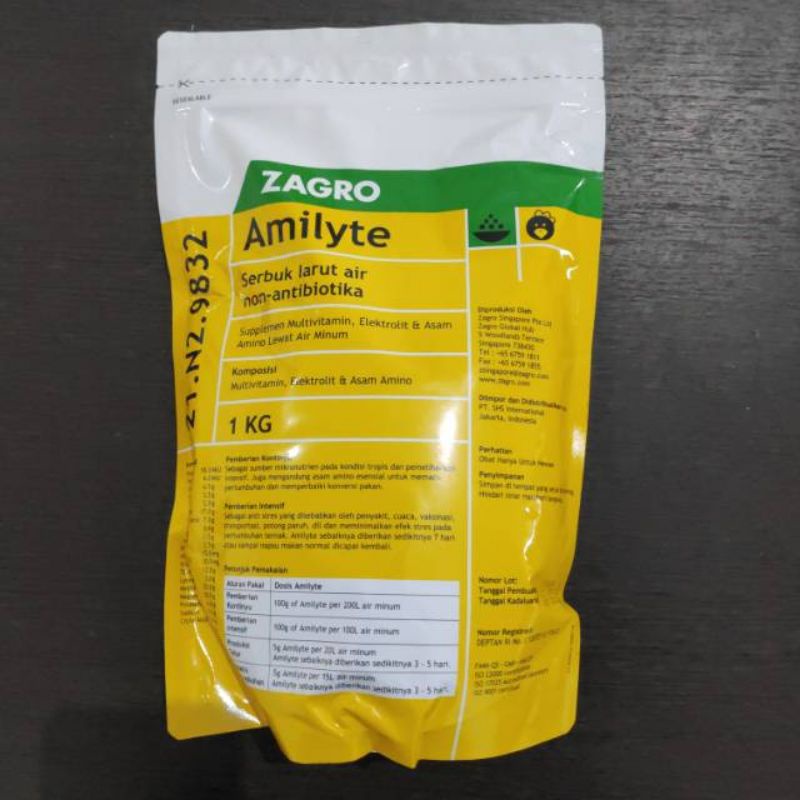 Amilyte 1 kg Zagro Vitamin Chicken Pig Electrolyte Amino Acid | Shopee ...