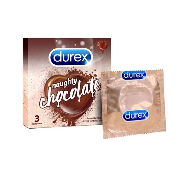 Durex Naughty Chocolate Lubricated Condoms 3s | Shopee Philippines