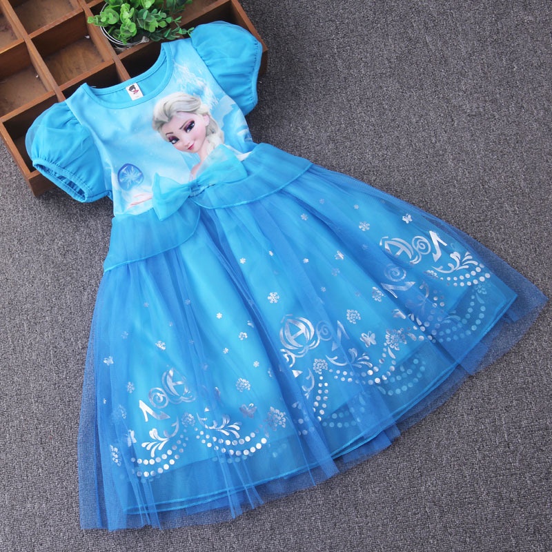 Princess Dresses Snow Queen 2 Girls Fancy Anna Elsa Costume Birthday ...