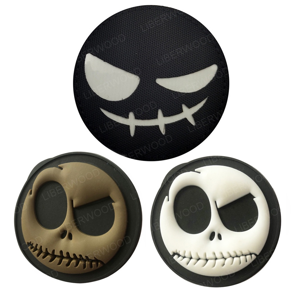 3D PVC Glow-in-the-dark Evil Smiling Face Halloween's Day Rubber ...