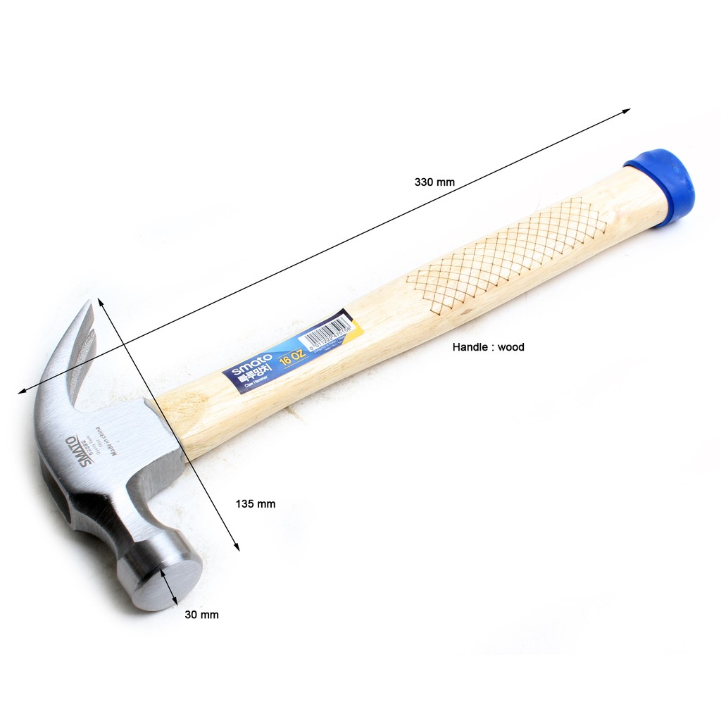 Hand Tool Woodworking Claw Hammer 16OZ 330mm | Shopee Philippines