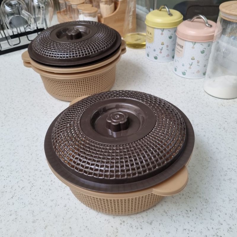 (ecer) Wakul kelana wakul Plastic Rice Mold Plastic wakul wakul Lid ...