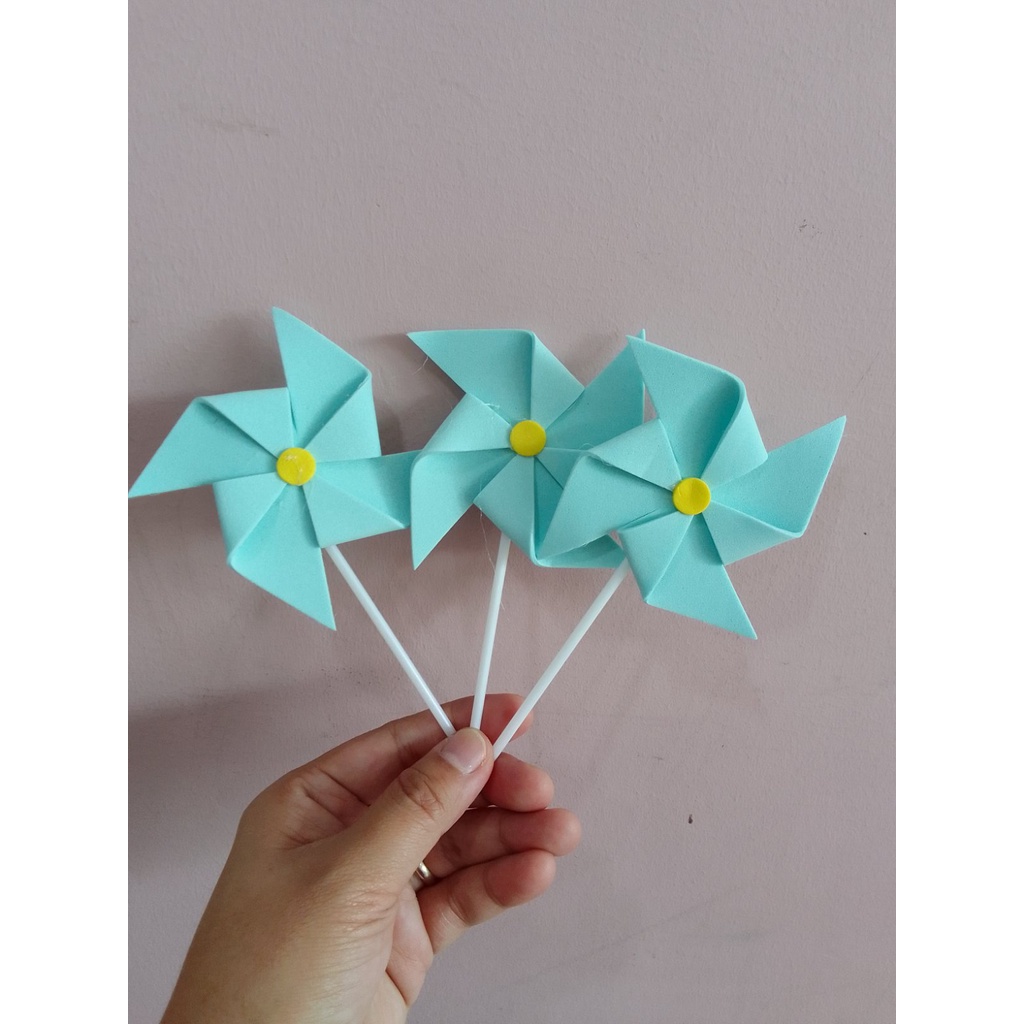 Pinwheel Topper 3pcs (Blue, Pink, Red) | Shopee Philippines