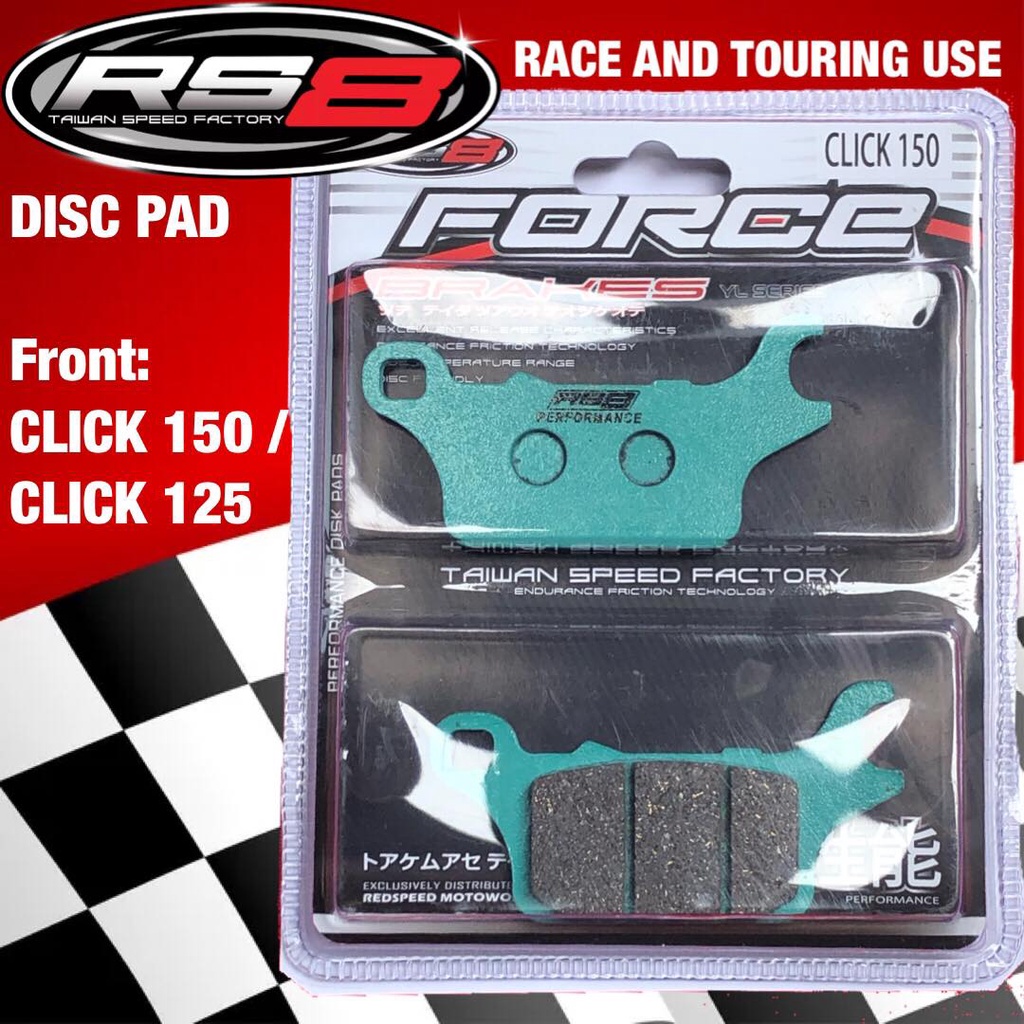 RS8 DISC PAD, (Front) Honda Click 150 / 125 | Shopee Philippines