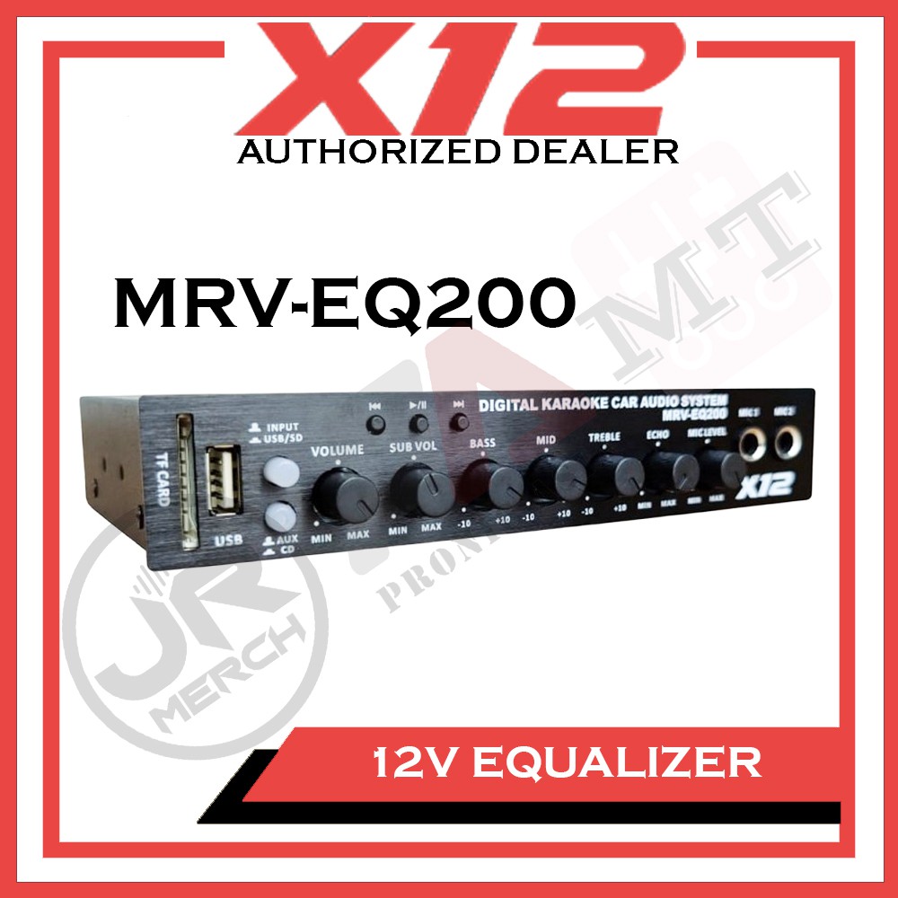 X12 (MRV-EQ200) Preamp Parametric Equalizer with Subwoofer Output, Mic ...