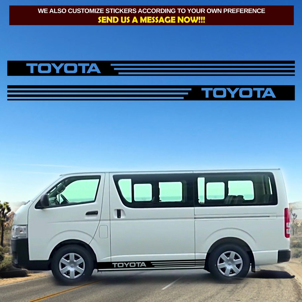 Toyota Hi Ace Car Sticker 2 pcs High Quality Waterproof Fade Resistant ...