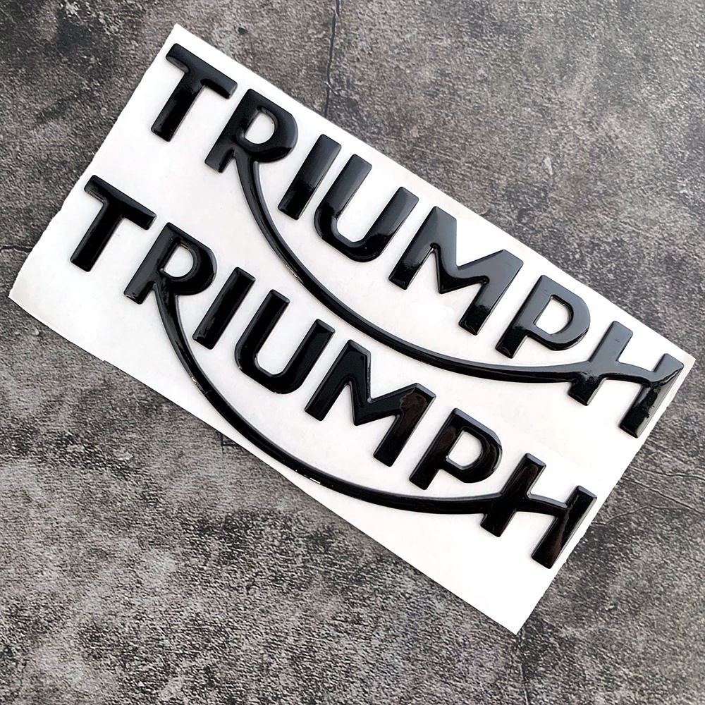 Triumph Motorcycle Logo Emblem Fuel Tank Label Stickers 3D Three ...
