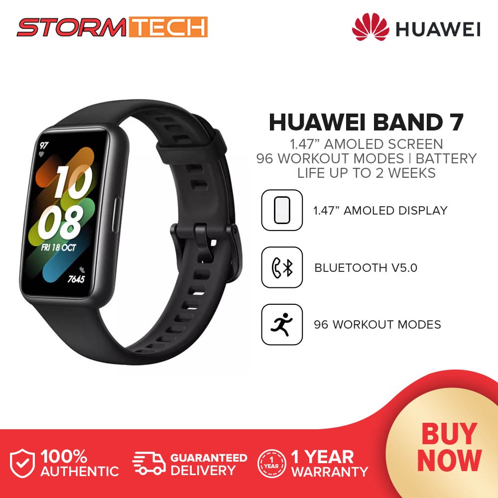 Huawei Band 7 Smartwatch | 1.47 inch AMOLED | 96 workout modes | Robust ...