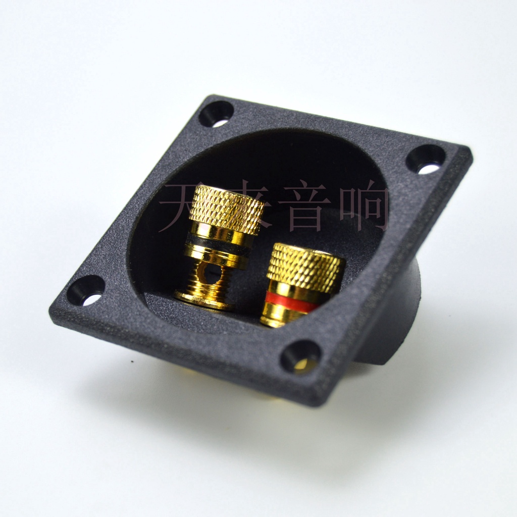 ﹍2-bit speaker junction box pure copper gold-plated terminal opening diameter 50 sound terminal ...
