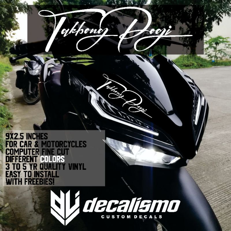 Takbong Pogi Signature Style (Universal Decal) | Shopee Philippines