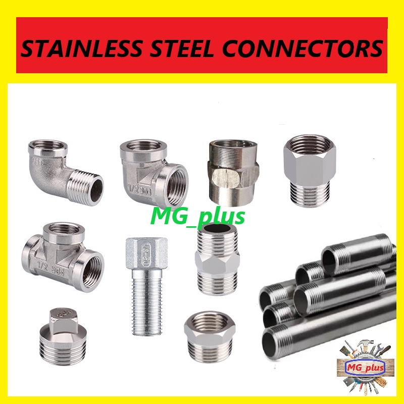 304 Stainless Steel Fittings ZG1/2'' Pipe Connector Water Hose Pipe Fittings Home Improvements ...
