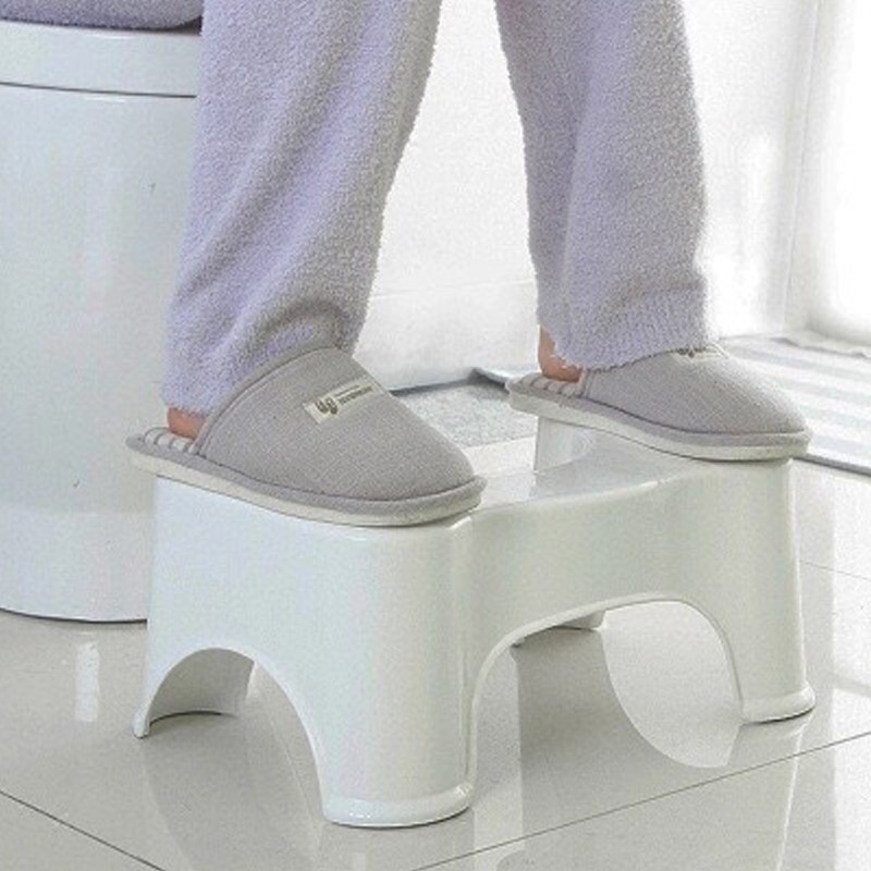 Merkon Toilet Foot Stool Potty Help Plastic Bathroom Rest White ...