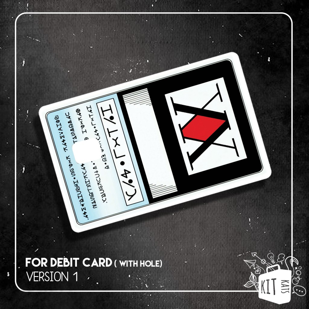 Hunter x Hunter license card skins / stickers for bank or loyalty cards ...