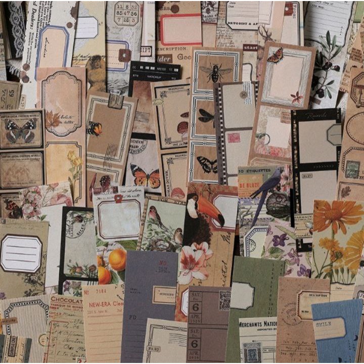 4 pcs. Vintage Design Retro Background Design Sheets Journaling ...