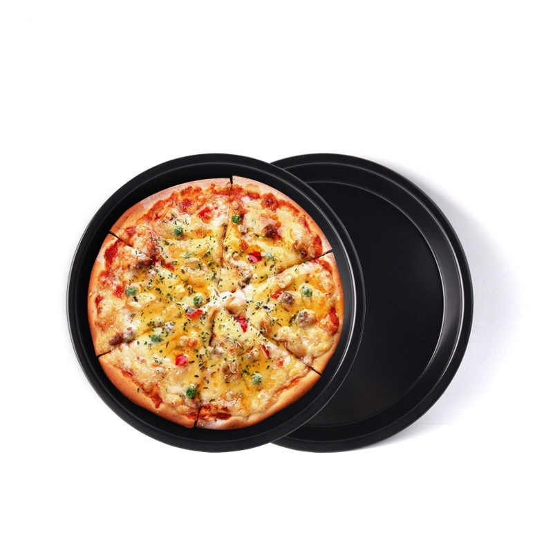 6/7 Inch Pizza Plate Carbon Steel Not Sticky Home Small Pizza Party DIY ...