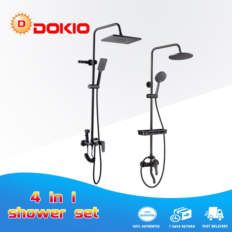DOKIO 4in1 Stainless Bathroom Shower Set with Faucet Bidet Storage ...